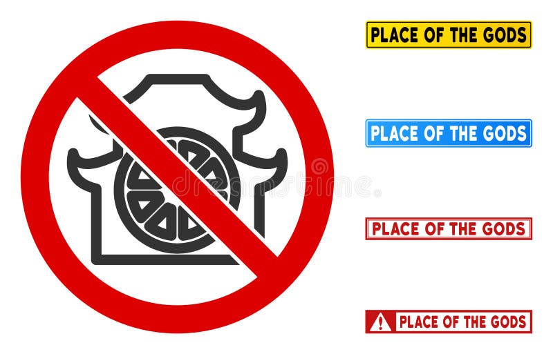 Flat Vector No Shinto Shrine Sign with Captions in Rectangular Frames ...