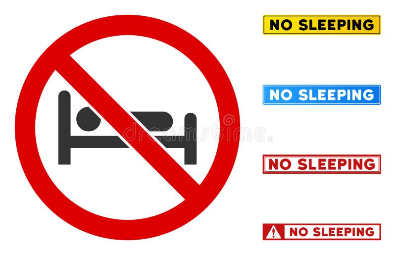 No Sleeping Sign Stock Illustrations – 326 No Sleeping Sign Stock ...