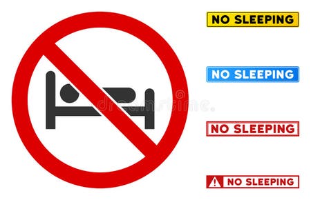No Sleeping Sign Stock Illustrations – 360 No Sleeping Sign Stock ...