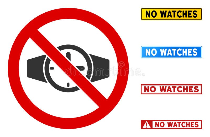 No Watches Sign Stock Illustrations – 81 No Watches Sign Stock ...