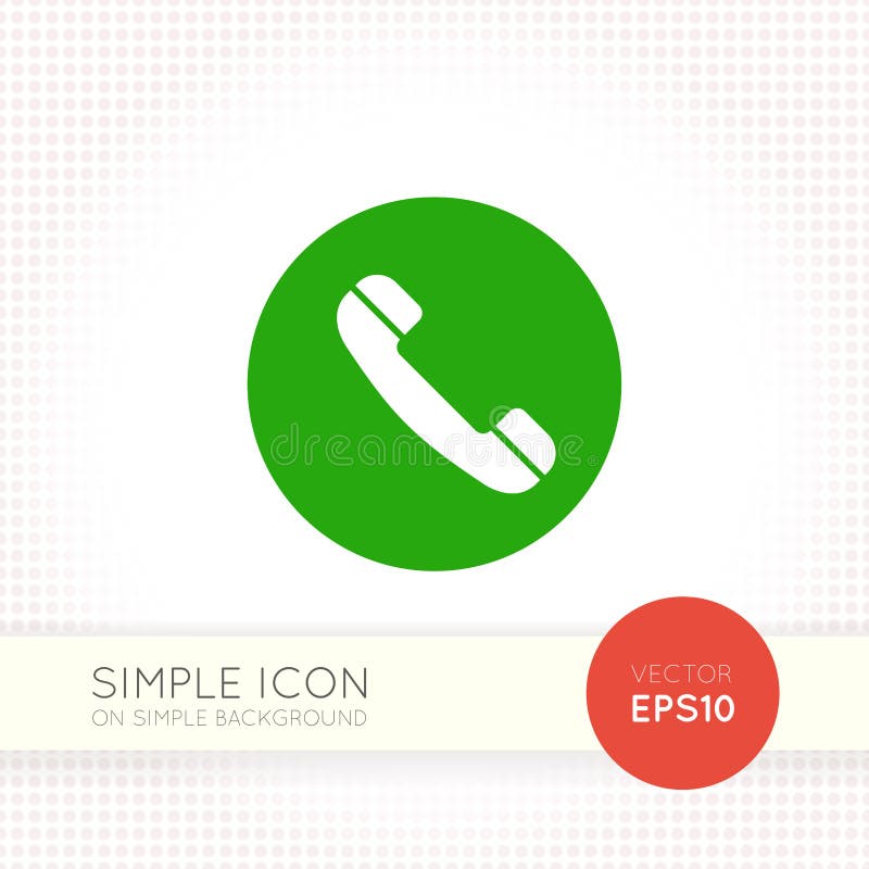 Flat Vector Phone Handset Icon for User Interface Stock Illustration ...