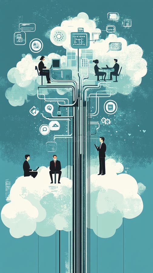 Flat Vector Representation of a Team of Colleagues Collaborating on a ...