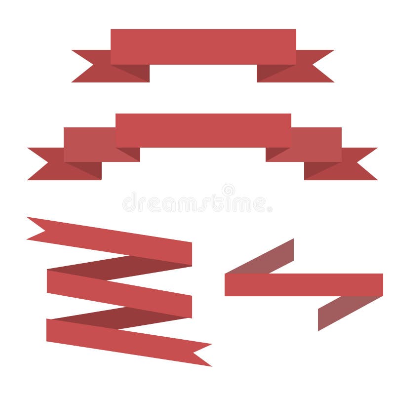 Blank empty ribbon set stock illustration. Illustration of band - 119444022