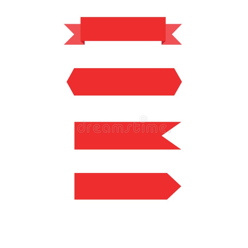 Blank empty ribbon set stock illustration. Illustration of label ...