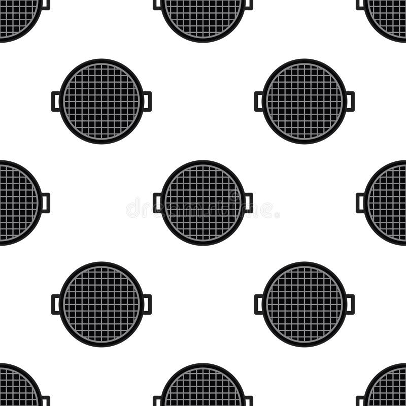 Flat Vector Seamless Pattern with Barbecue Grill Stock Vector ...