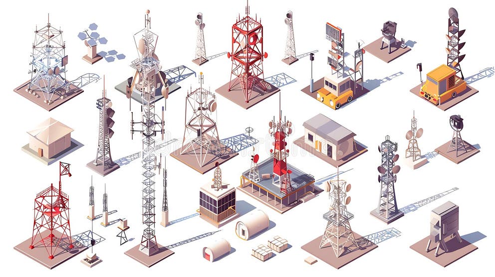 Telecom Towers Stock Illustrations – 478 Telecom Towers Stock ...
