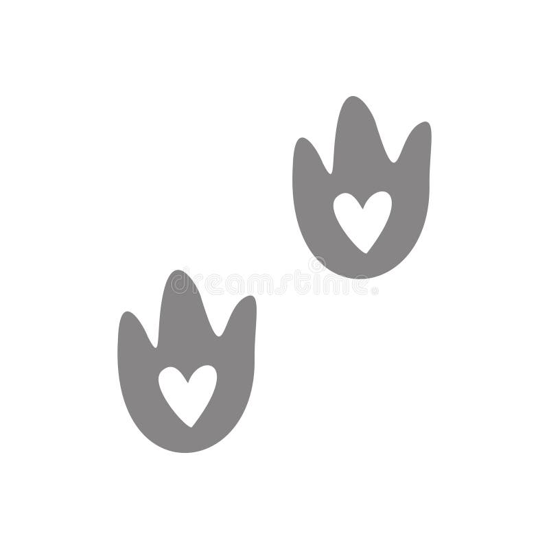 Flat Vector Silhouette Illustration of Footsteps Stock Vector ...