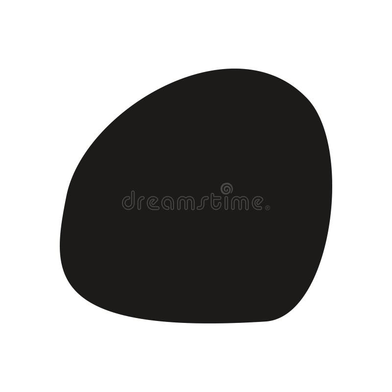 Flat Vector Silhouette Illustration of Rock Stock Vector - Illustration ...