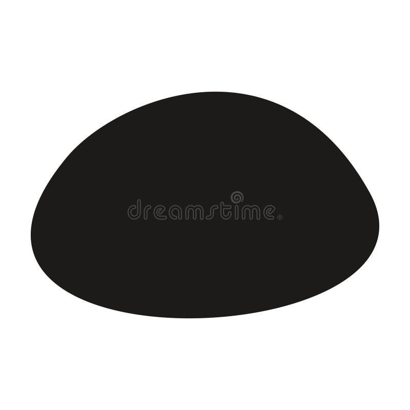Flat Vector Silhouette Illustration of Rock Stock Vector - Illustration ...