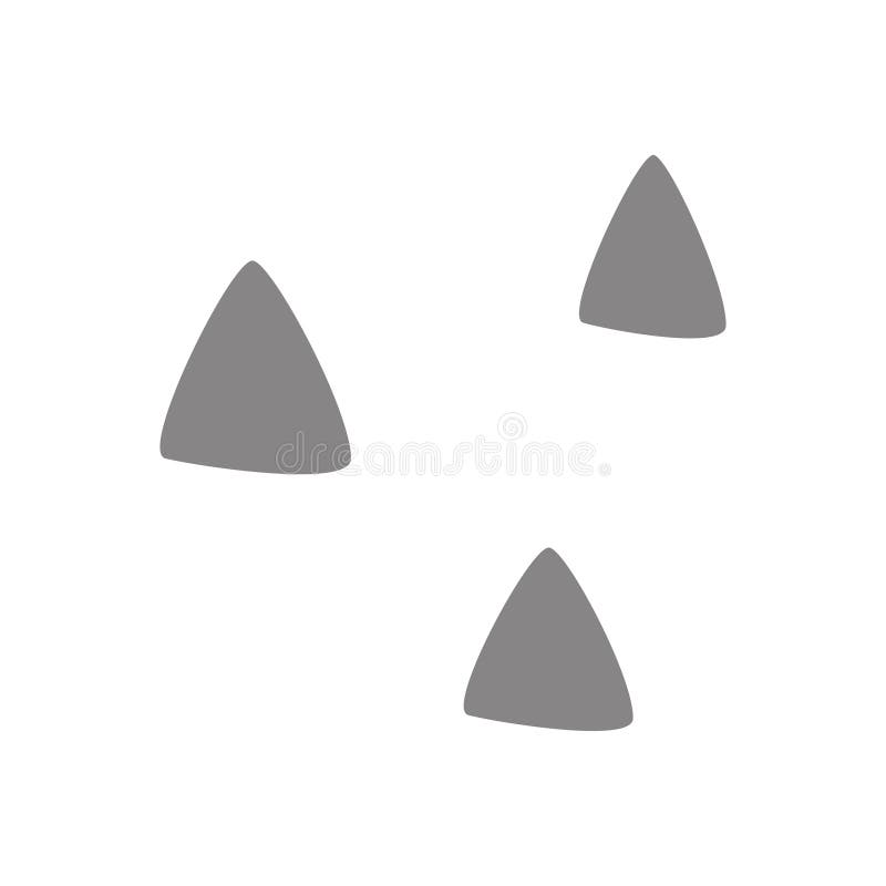 Flat Vector Silhouette Illustration of Rocks Stock Vector ...