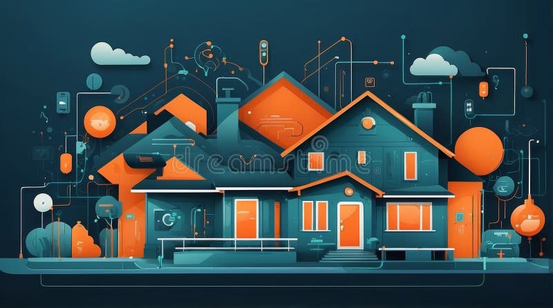 Flat Vector of Smart Home Ecosystem with Connected Devices and Data ...