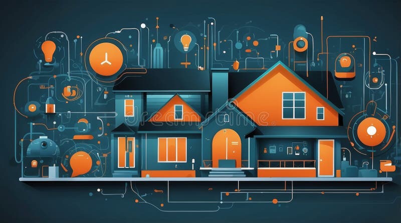 Flat Vector of Smart Home Ecosystem with Connected Devices and Data ...