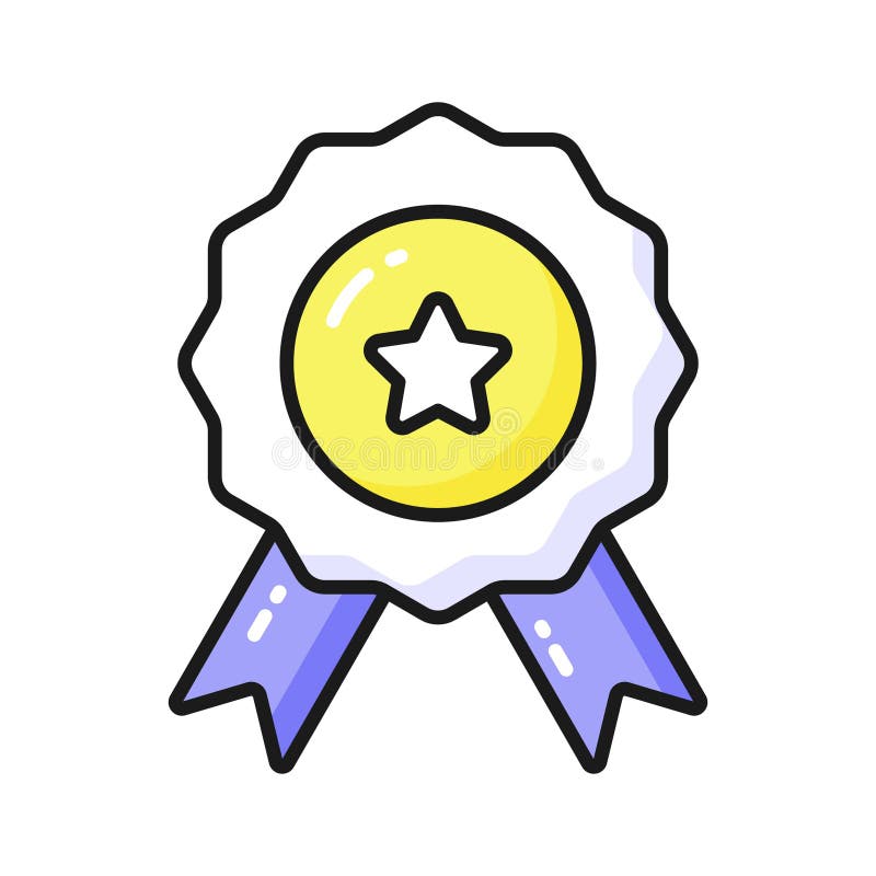 Flat Vector of Star Badge, Modern Icon of Quality Badge in Editable ...