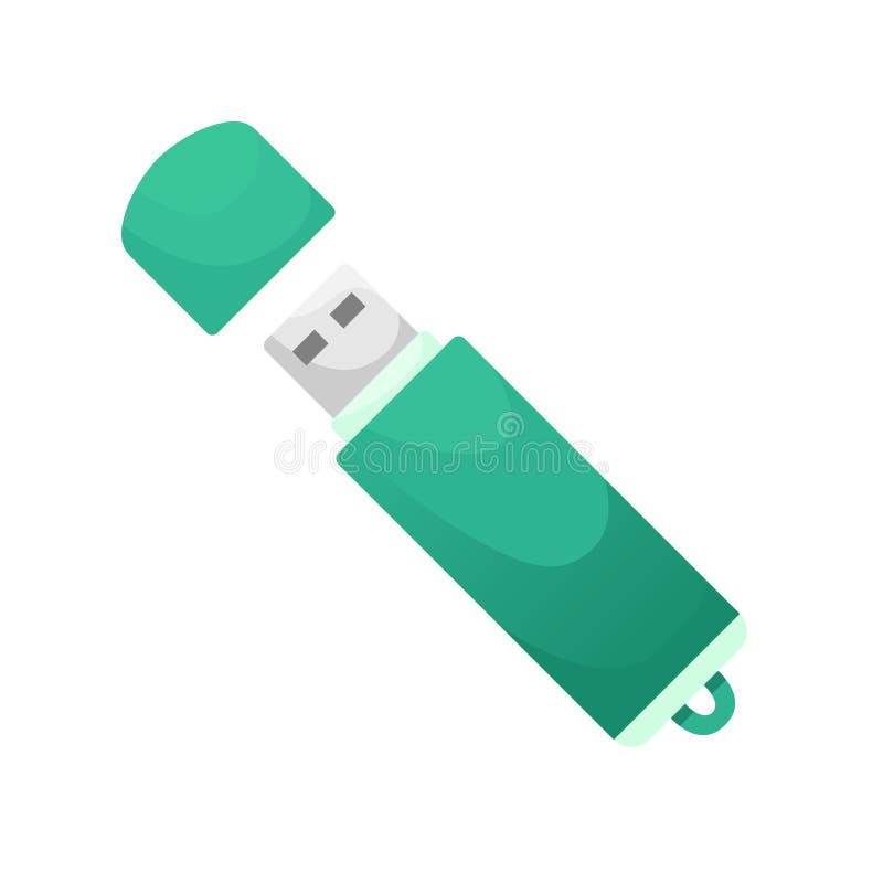 Flat Vector USB Flash Drive. Data Storage Device, Computer Accessories ...