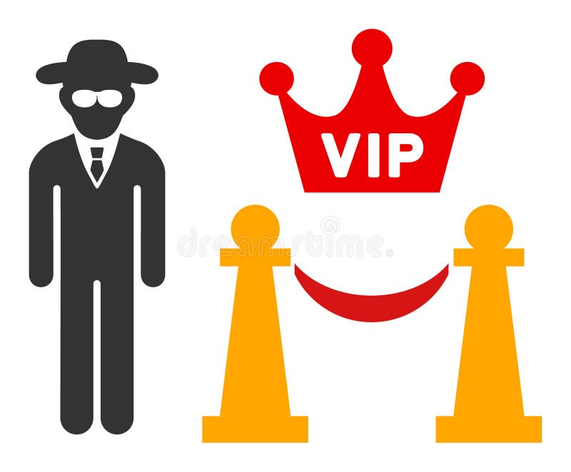 Flat Vector VIP Access Icon Stock Illustration - Illustration of event ...