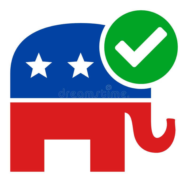 Flat Vector Vote Republican Icon Editorial Stock Photo - Illustration ...