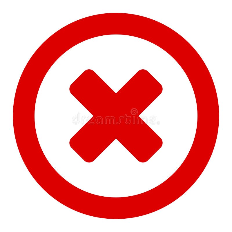 Flat Vector Wrong Icon stock illustration. Illustration of symbol ...