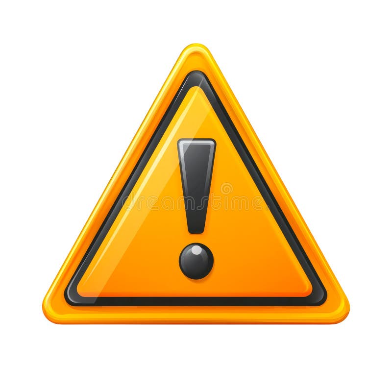 Flat Vectorial Style Triangular Hazard Warning Symbol with Exclamation ...