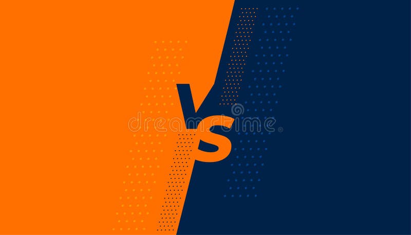 Flat Versus Vs Banner Screen Design Stock Vector - Illustration of ...