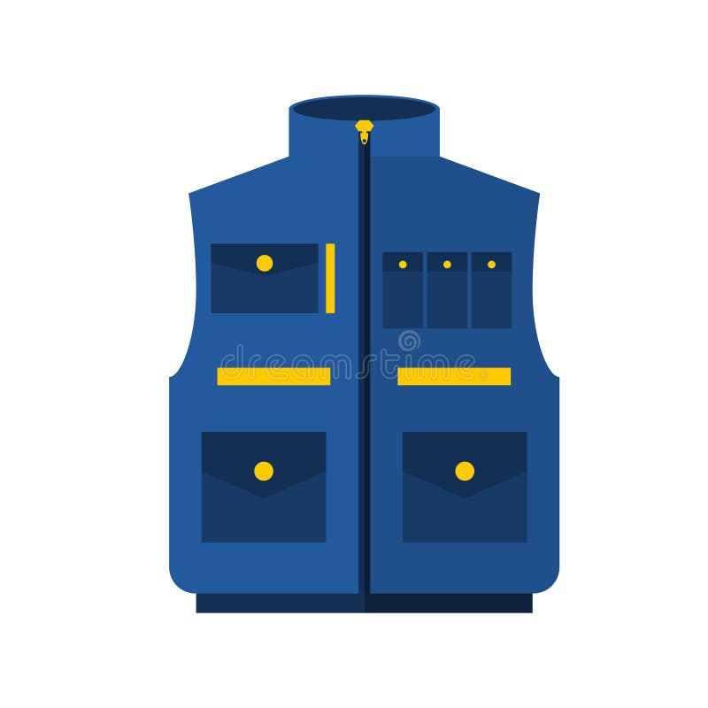Flat Vest Design Vector for Template. Front Views. Vector Illustration ...