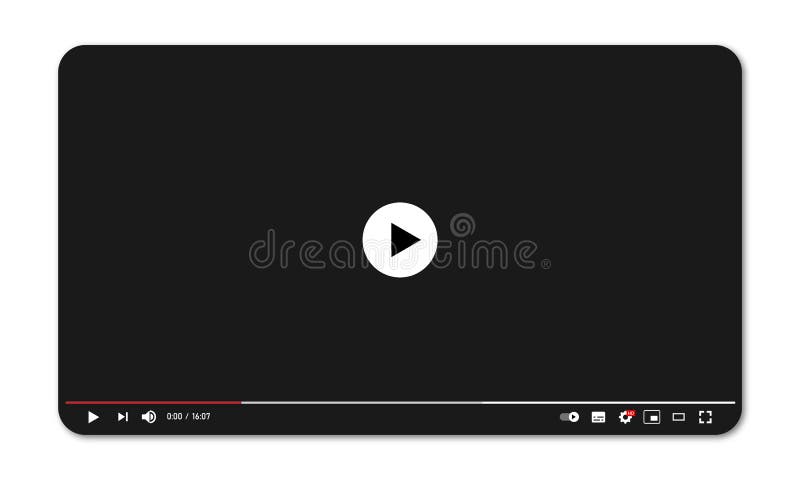 Flat Video Player Template. the Layout of the Video Player Editorial ...