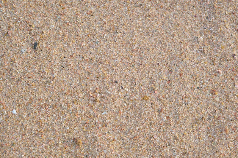 Flat View of Clean Yellow Sand Surface Covering Seaside Beach. Sandy ...