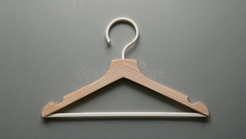 Flat View of Clothes Hanger Neck Curve with Plastic Grain and Stretch ...