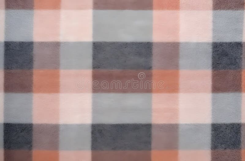 Peach and Grey Plaid Wool Fabric Texture Stock Illustration ...