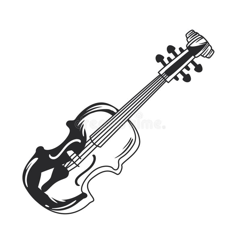 Flat violin icon stock vector. Illustration of violin - 273139241