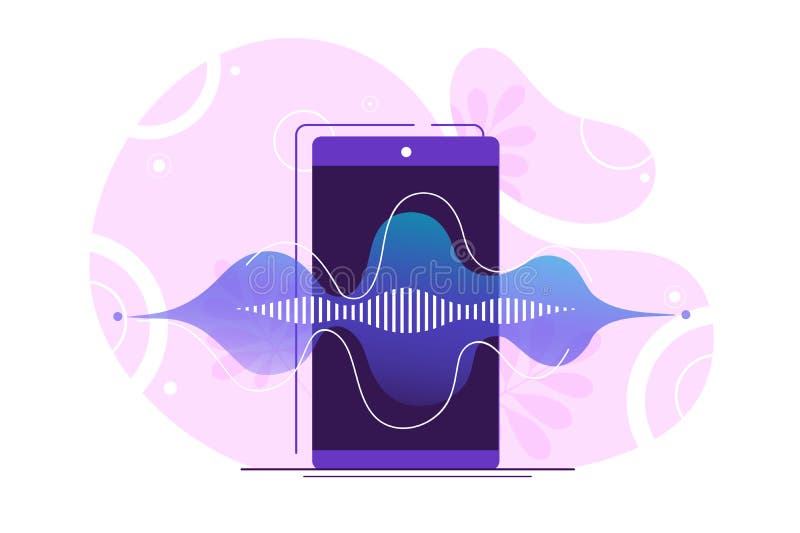 Flat voice recognition stock vector. Illustration of internet - 155167371