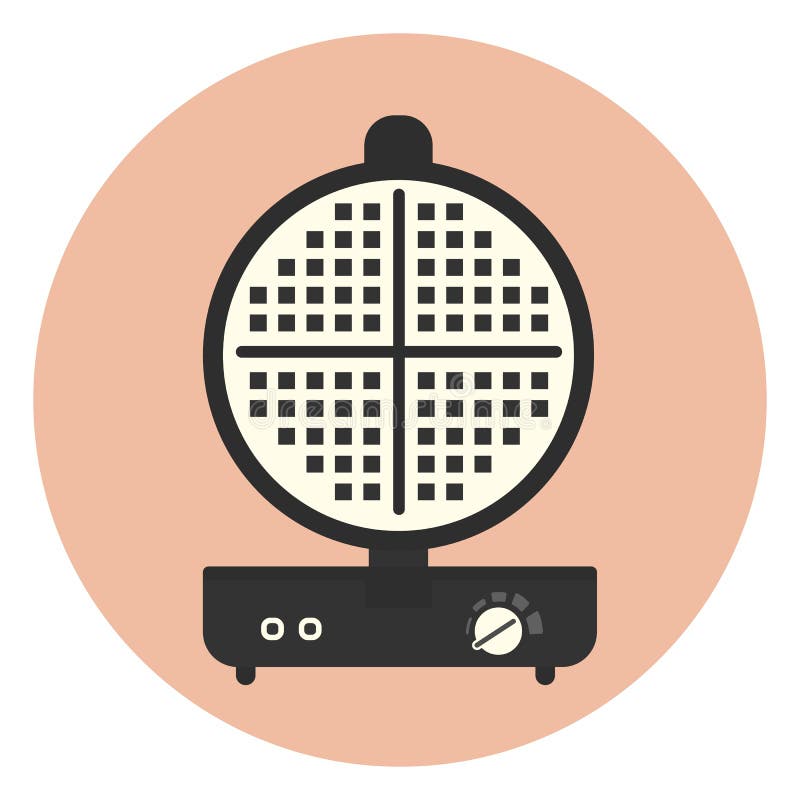 Flat Waffle Maker Iron Icon, Sandwich Maker Stock Illustration ...