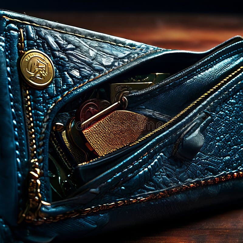 Flat wallet stock illustration. Illustration of aigenerated - 313200365