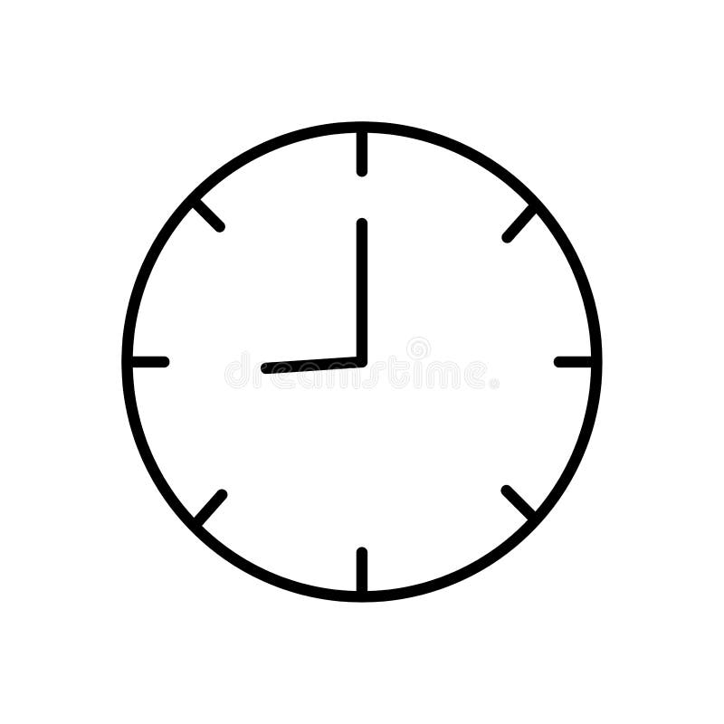 Flat Watch. Round Clock. Countdown Concept. Round Timepiece. Vector ...