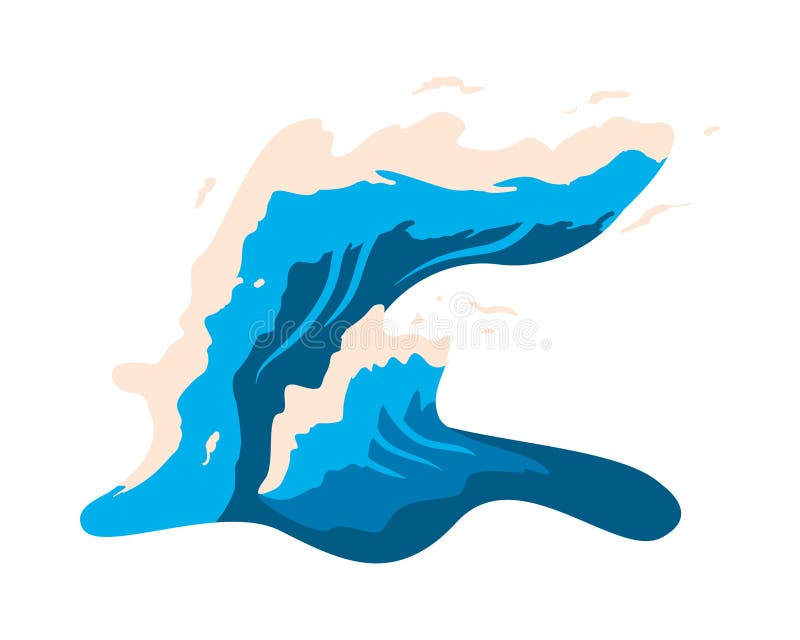 Flat water waves stock vector. Illustration of isolated - 273120182