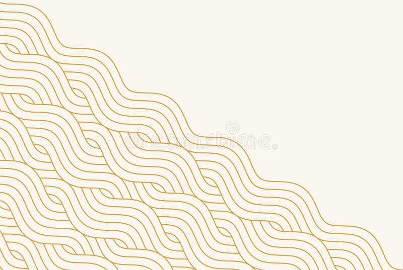 Flat Wave Line Pattern Background. Japanese Style Concept Stock Vector ...