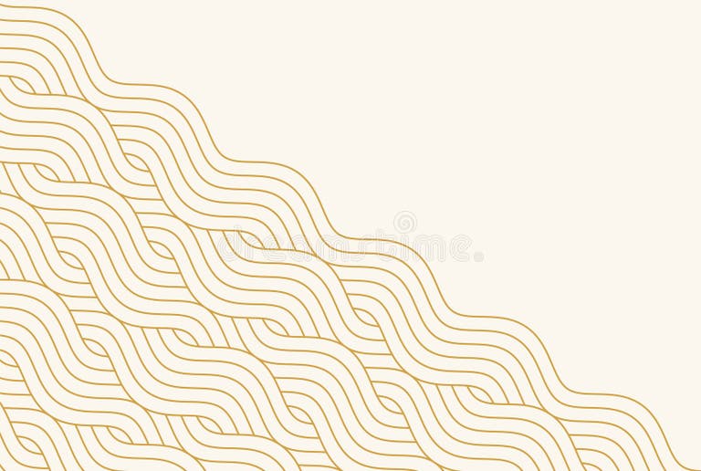 Flat Wave Line Pattern Background. Japanese Style Concept Stock Vector ...