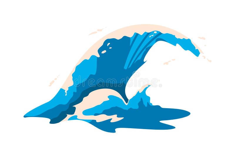 Flat waves illustration stock vector. Illustration of water - 273151423