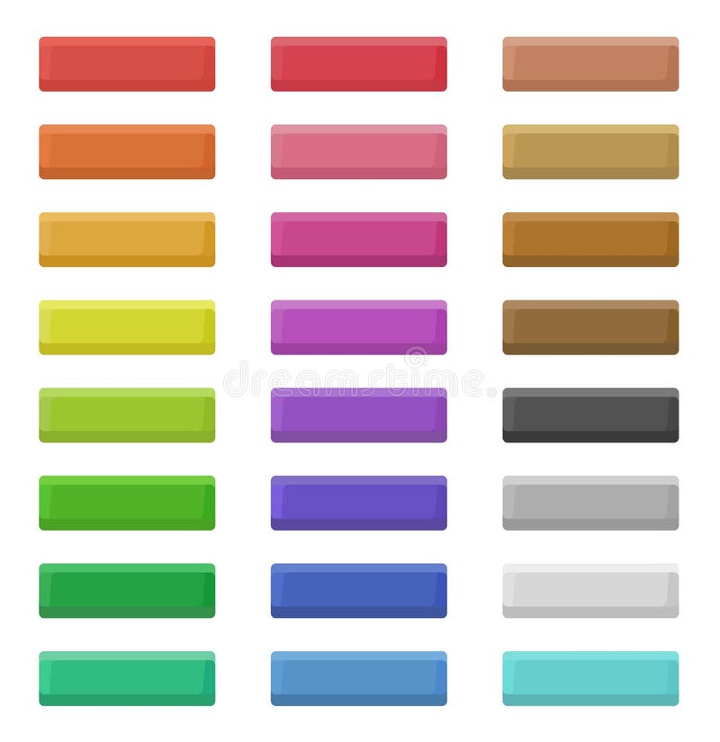 Flat web buttons stock vector. Illustration of application - 41542863