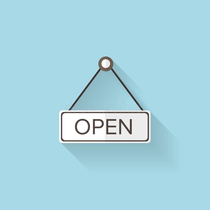 Flat Web Icon. Open Vector Sign. Stock Vector - Illustration of ...