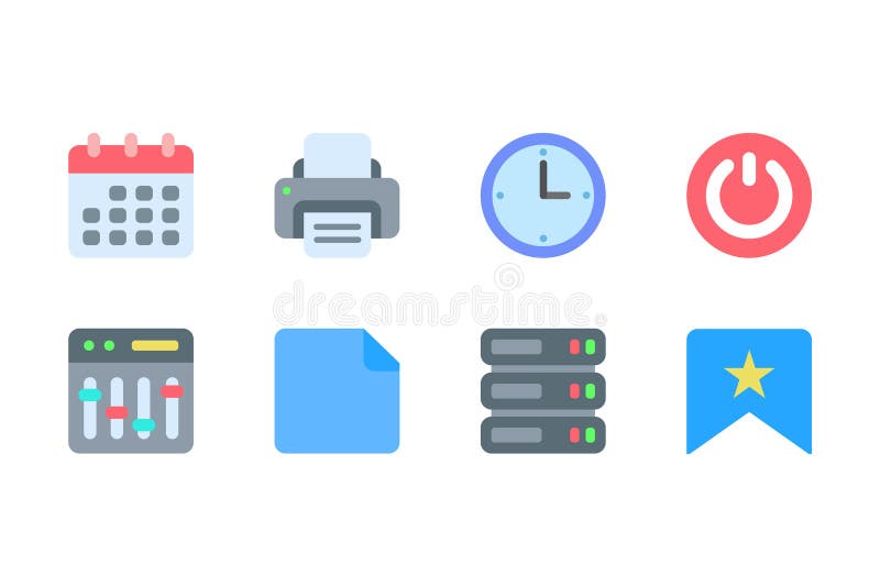 Flat Web Icon Pack. Web Ui Icon Pack Stock Image - Illustration of ...