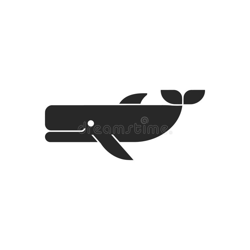 Flat Whale Icon stock vector. Illustration of ocean - 361760011