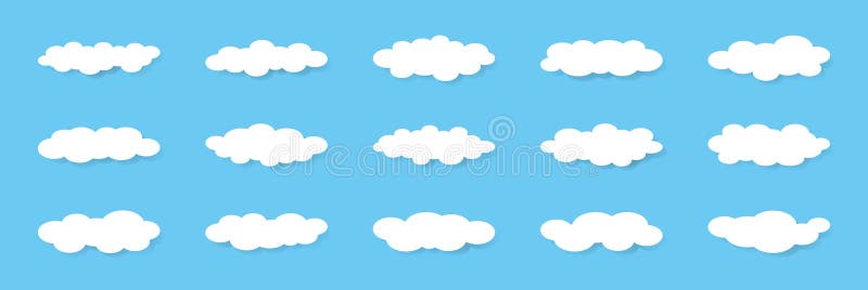 White Simple Cloudy Abstract Shapes Stock Illustrations – 396 White ...