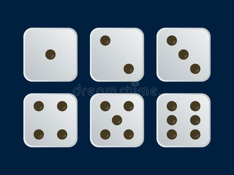 White color Vector Dice stock vector. Illustration of blue - 143169708