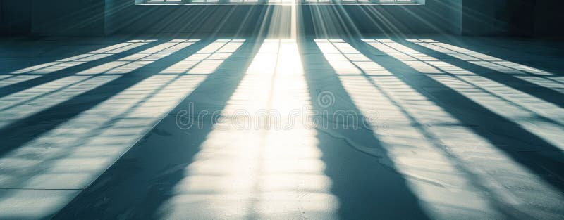 Flat White Floor in the Middle of a Shadow Space with a Pair of ...