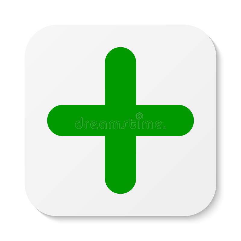 Set of Square Plus Sign, Exclamation Point, Minus Sign Icons, Buttons ...