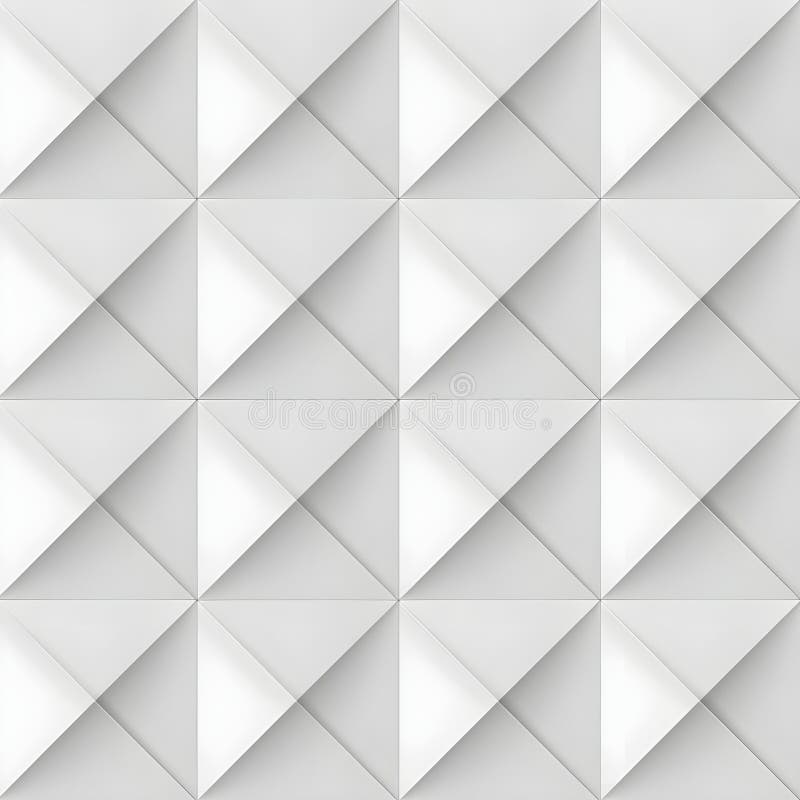 Monochromatic Flat White Tile Pattern Design Stock Illustration ...