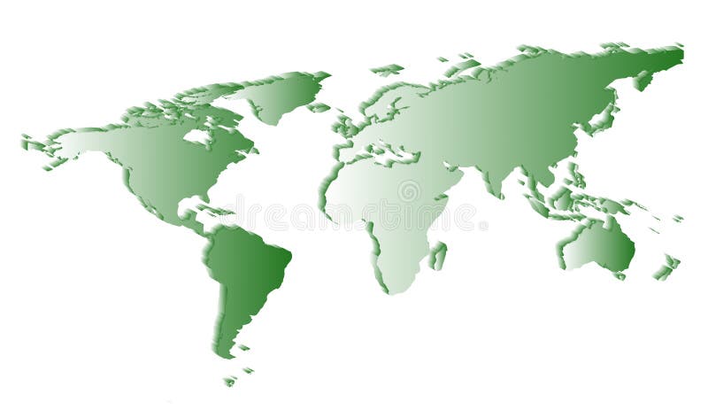 Flat white world map stock vector. Illustration of isolated - 122252551