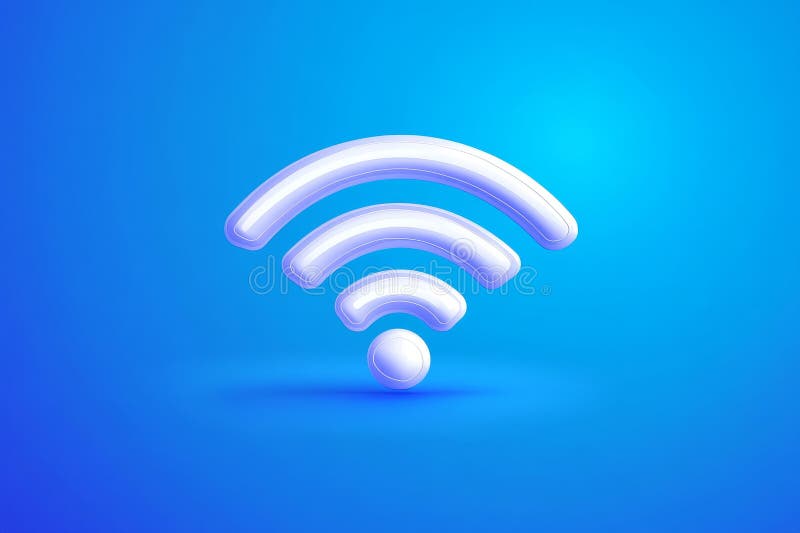Flat WiFi Icon Symbol Illustration 3D Wifi Symbol Clean Design Modern ...