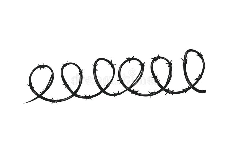 Flat Wire Fence Illustration Stock Vector - Illustration of design ...