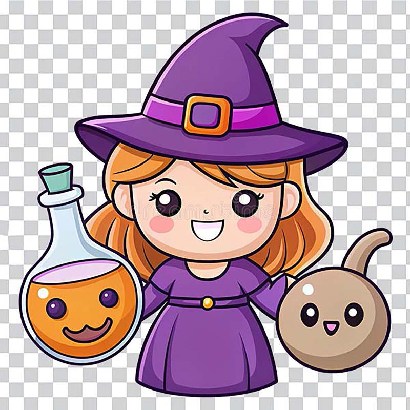 Flat Witch Potion in Pot Cartoon Stock Illustration - Illustration of ...